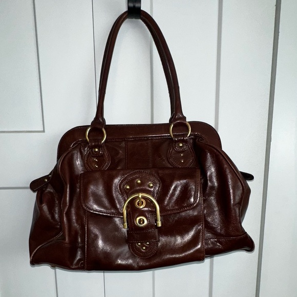 Maxx New York | Bags | Maxx New York Chocolate Brown Leather Purse With ...